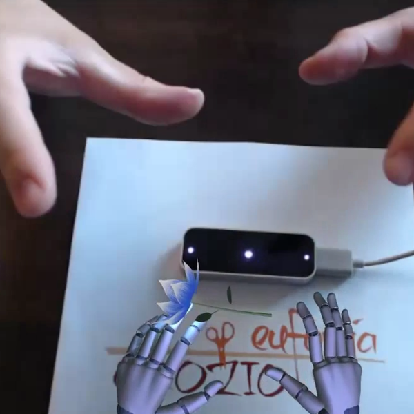 Augmented Reality and Leap Motion - Virtual Flower | Hackaday.io