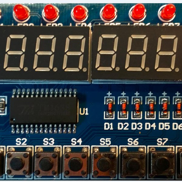 ESP8266 Driving an ebay TM1638 Button/7seg display | Hackaday.io