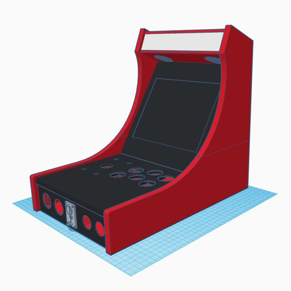 Desktop Arcade Machine : 3D Printed + RetroPie | Hackaday.io