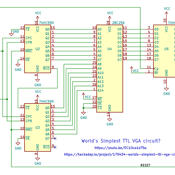 World's Simplest TTL VGA circuit? | Hackaday.io