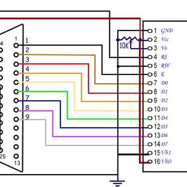 1602 System Monitor Driven By Parallel Port | Hackaday.io