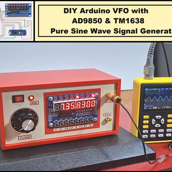 DIY Arduino VFO with AD9850 & TM1638 Sine Wave sig | Hackaday.io