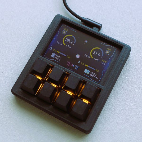 8‑Key Macro pad with 3.5 inch LCD | Hackaday.io