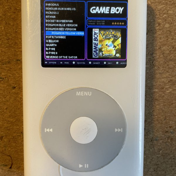 Apple Game Boy: 2004 iPod running RetroPie | Hackaday.io