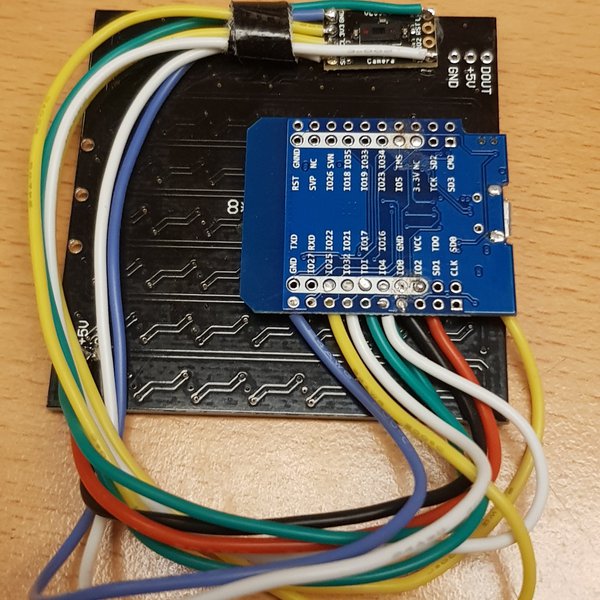 VL53L5cx 8x8 range sensor to 8x8 NeoPixel Array | Hackaday.io