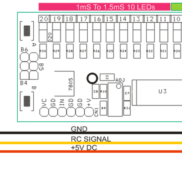 RC SIGNAL MONITOR USING 20 SEGMENT BAR-GRAPH | Hackaday.io