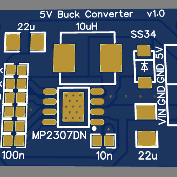 MP2307 5V to 24V Buck Converter | Hackaday.io