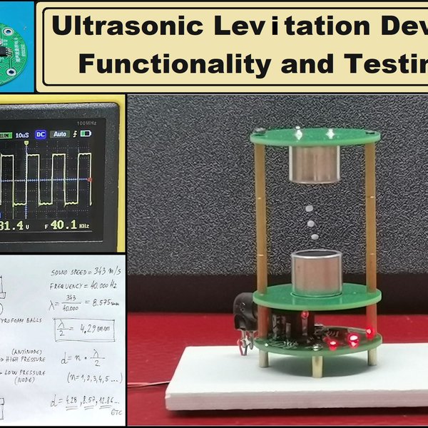 Ultra cheap Ultrasonic levitation Device - Testing | Hackaday.io