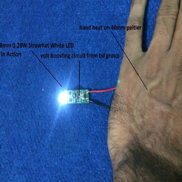 Body Heat Powered Flashlight | Hackaday.io