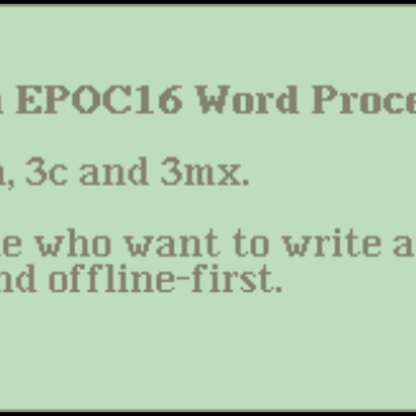 A New Psion EPOC16 Word Processor | Hackaday.io