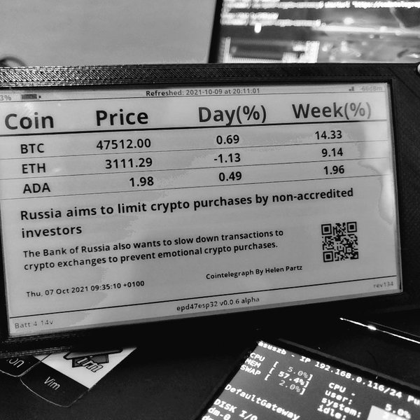 Crypto Panel | Hackaday.io