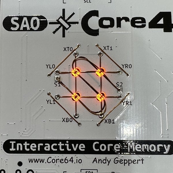 SAO Core4 - A Nibble of Core Memory with I2C | Hackaday.io