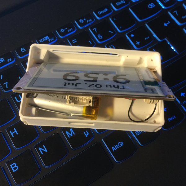 Epaper Deepsleep digital clock | Hackaday.io