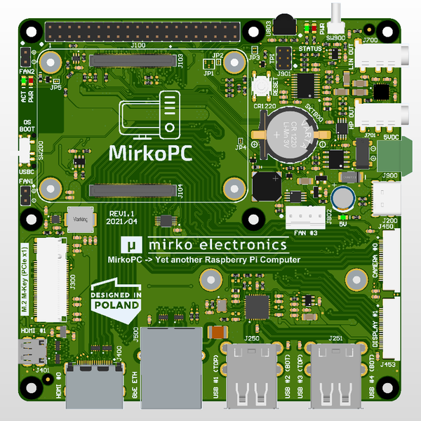 MirkoPC -> CM4 carrier board | Hackaday.io