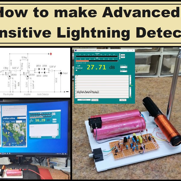 Sensitive Lightning detector with PC Graph | Hackaday.io