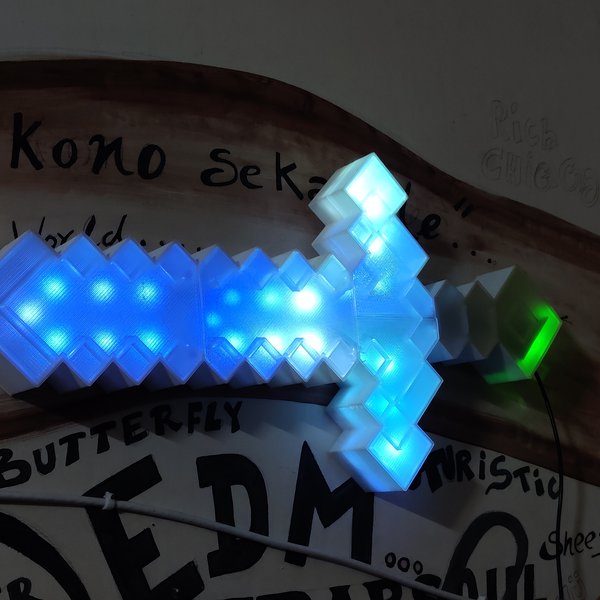 Wall Mounted Minecraft Sword | Hackaday.io