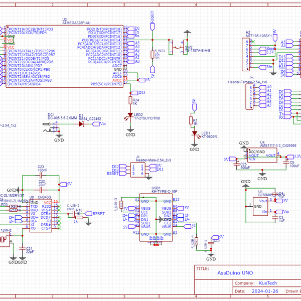 AssDuino Uno Atmega328p | Hackaday.io
