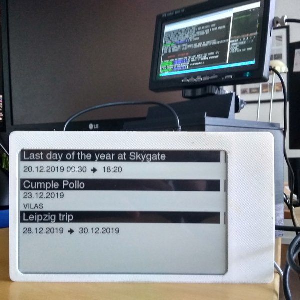 CALE Low Energy Eink Calendar | Hackaday.io