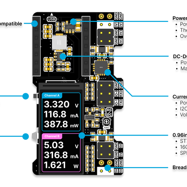 Breadboard Power Supply with Real-Time Monitoring | Hackaday.io