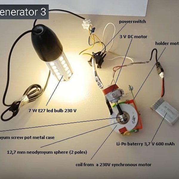 small generator 230 V lighting bulb | Hackaday.io