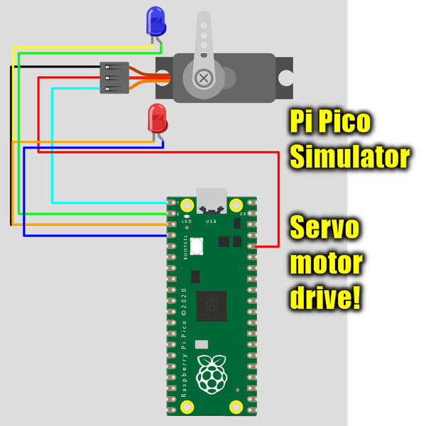 Pi Pico Servo motor | Virtual Pi pico emulator | Hackaday.io