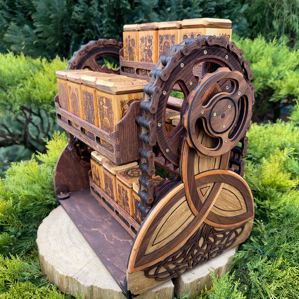 Wooden Vertical Carousel Spice Rack Alchemy Design | Hackaday.io