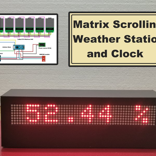 Arduino matrix scrolling weather station and clock | Hackaday.io Arduino matrix scrolling weather station and clock | Hackaday.io