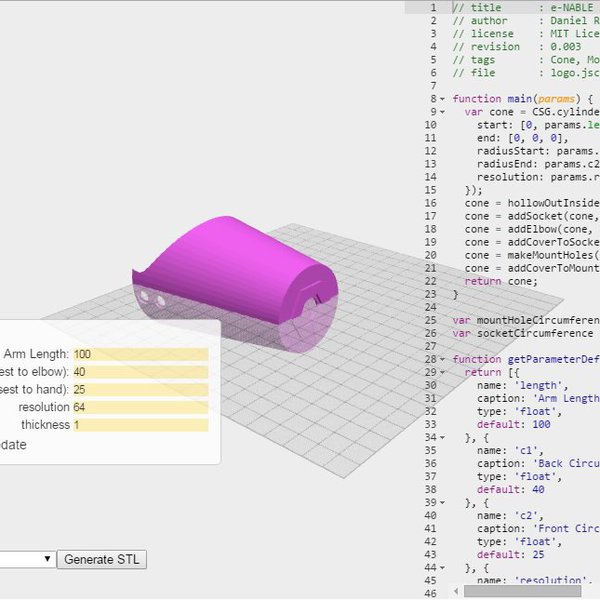 Calibrated Prosthetic Socket for 3D Printed Arms | Hackaday.io