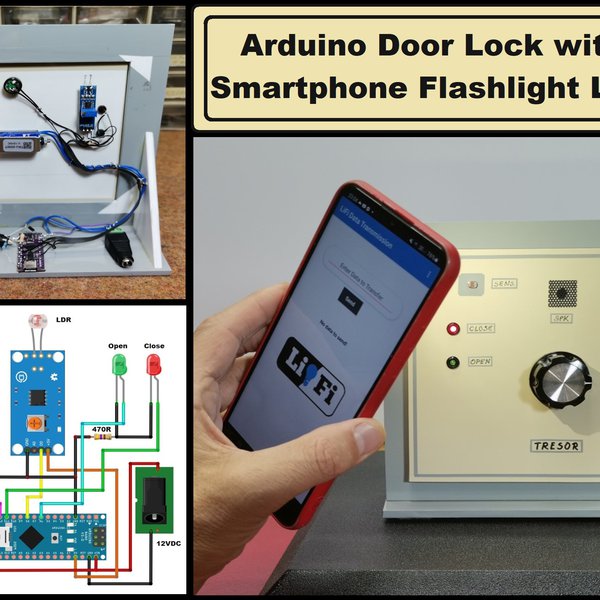 Arduino Door Lock with Smartphone Flashlight Login | Hackaday.io
