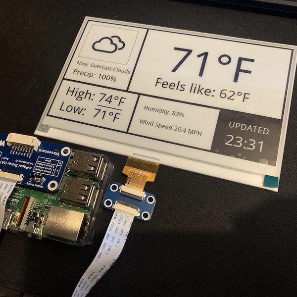 Raspberry Pi E-Paper Weather Display | Hackaday.io Raspberry Pi E-Paper Weather Display | Hackaday.io