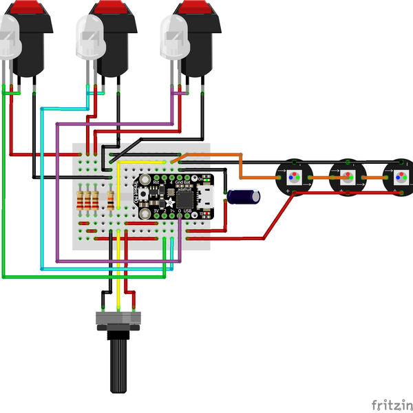 Interactive Neopixel "Clock" | Hackaday.io