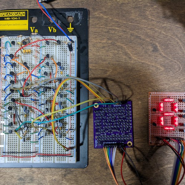 Binary To Hex 7 Segment Decoder W Discrete Parts