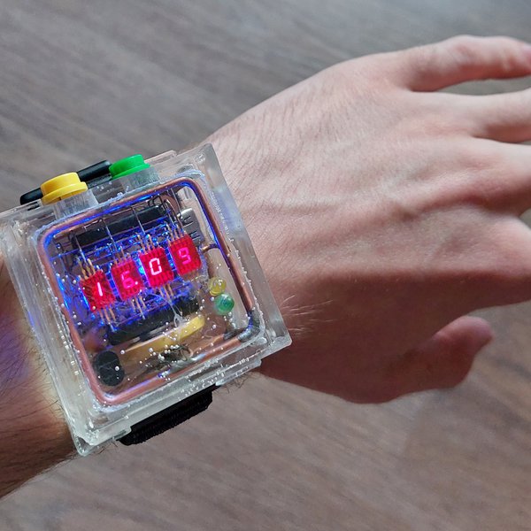 Wrist watch with AL304 LED indicators | Hackaday.io