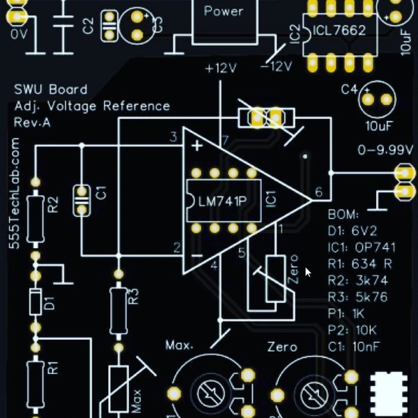 Adjustable Voltage Reference with OPAMP 741 | Hackaday.io