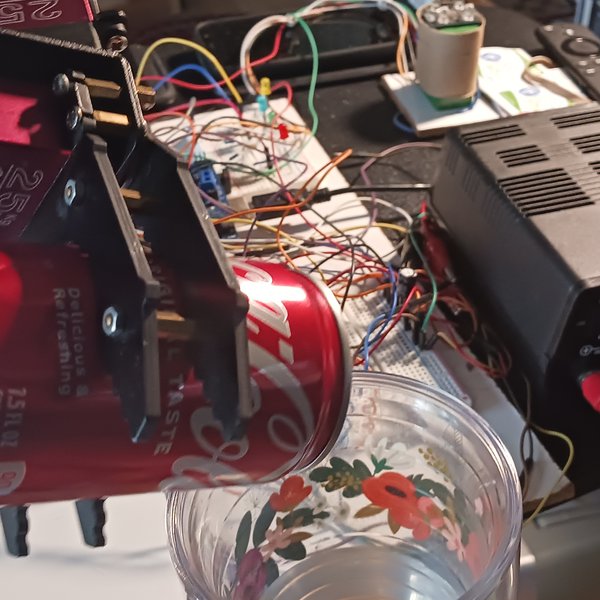 Robotic Arm pouring a drink | Hackaday.io