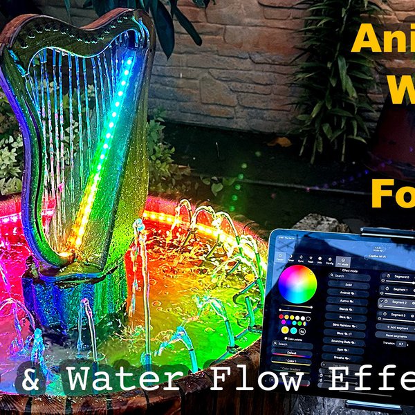Animated Fountain with LED-Driven Water Effects | Hackaday.io