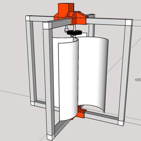 Mini Vertical Wind Generator 3D printed | Hackaday.io