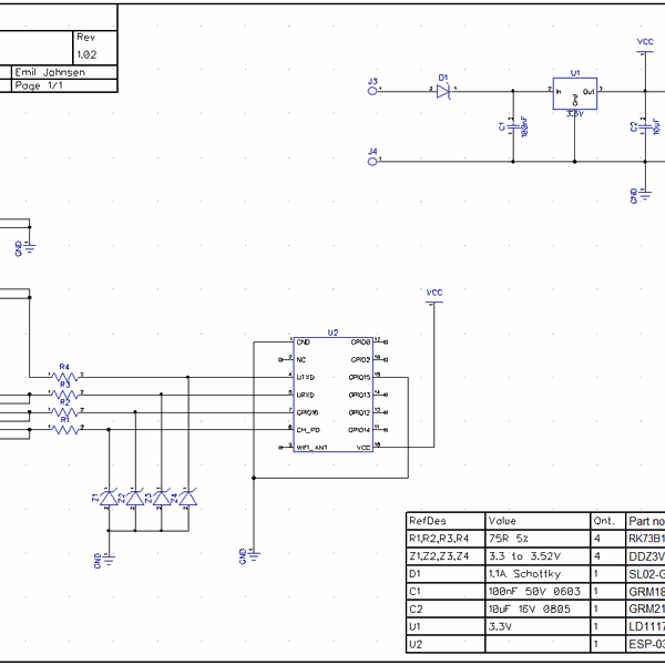 Wifi Shield For Arduino Using An Esp8266 Module