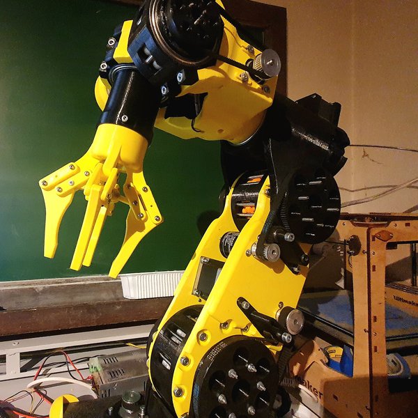 3d printed - CyBot Cycloidal 6 axis Robot Arm | Hackaday.io