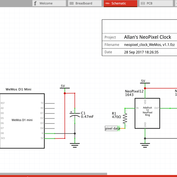 Desktop NeoPixel Clock | Hackaday.io