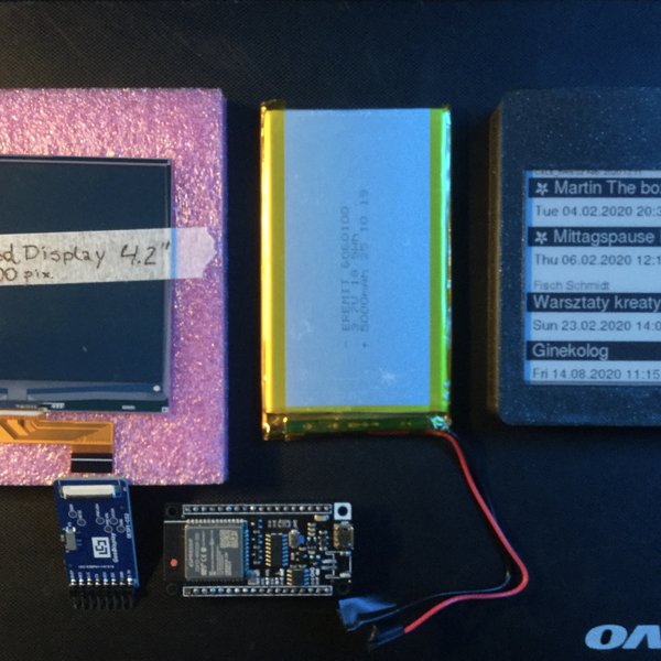 CALE Low Energy Eink Calendar | Hackaday.io