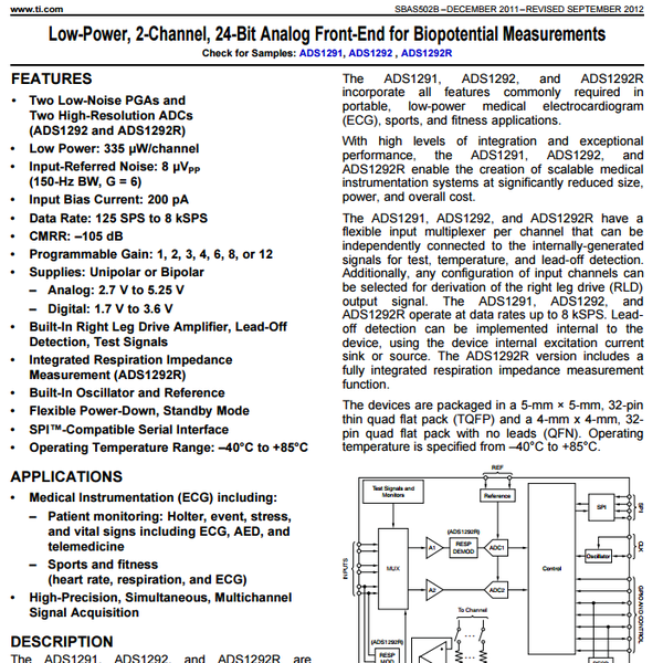 ADS1292 Breakout Board | Hackaday.io