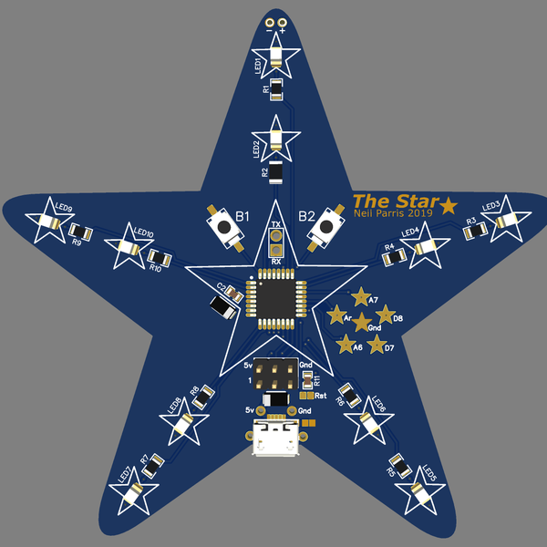 “The Star” 20x LED decoration | Hackaday.io