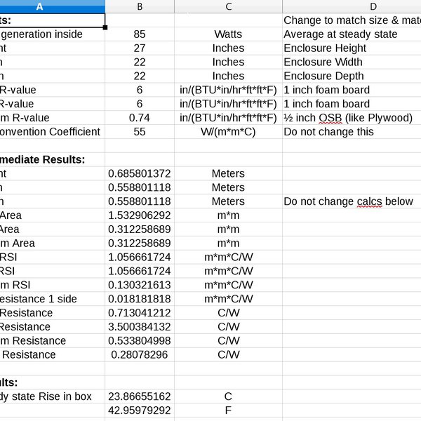 3D Printer Enclosure Design Spreadsheet | Hackaday.io