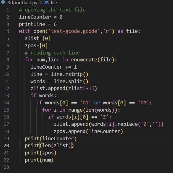 Create a program to speed up 3D printing | Hackaday.io